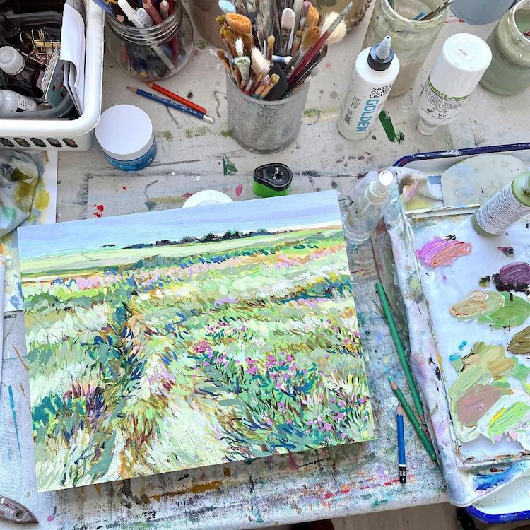 Artist Explores Her Connection to Prairies in Colorful Landscape ...