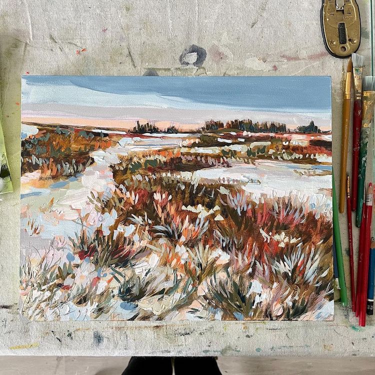Artist Explores Her Connection to Prairies in Colorful Landscape ...