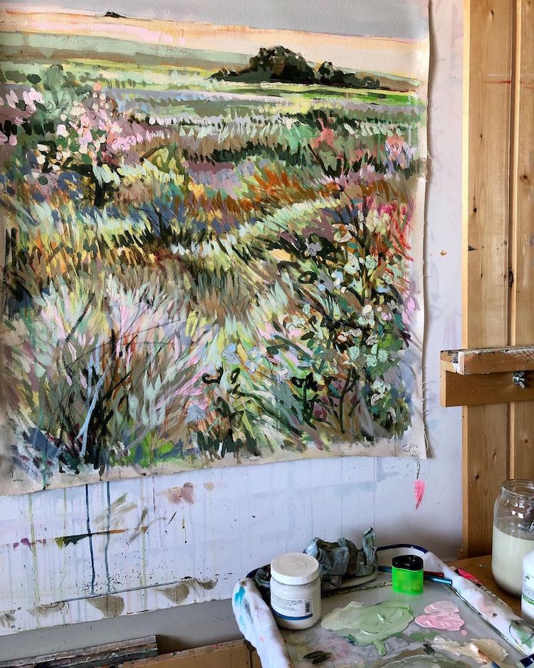 Artist Explores Her Connection to Prairies in Colorful Landscape ...