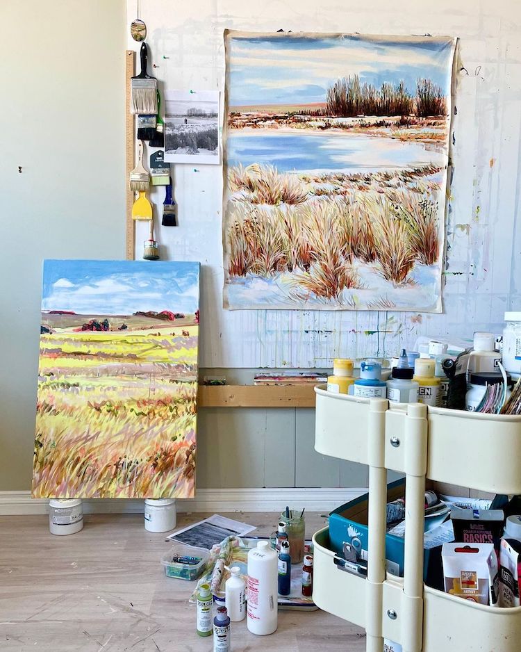 Artist Explores Her Connection to Prairies in Colorful Landscape ...