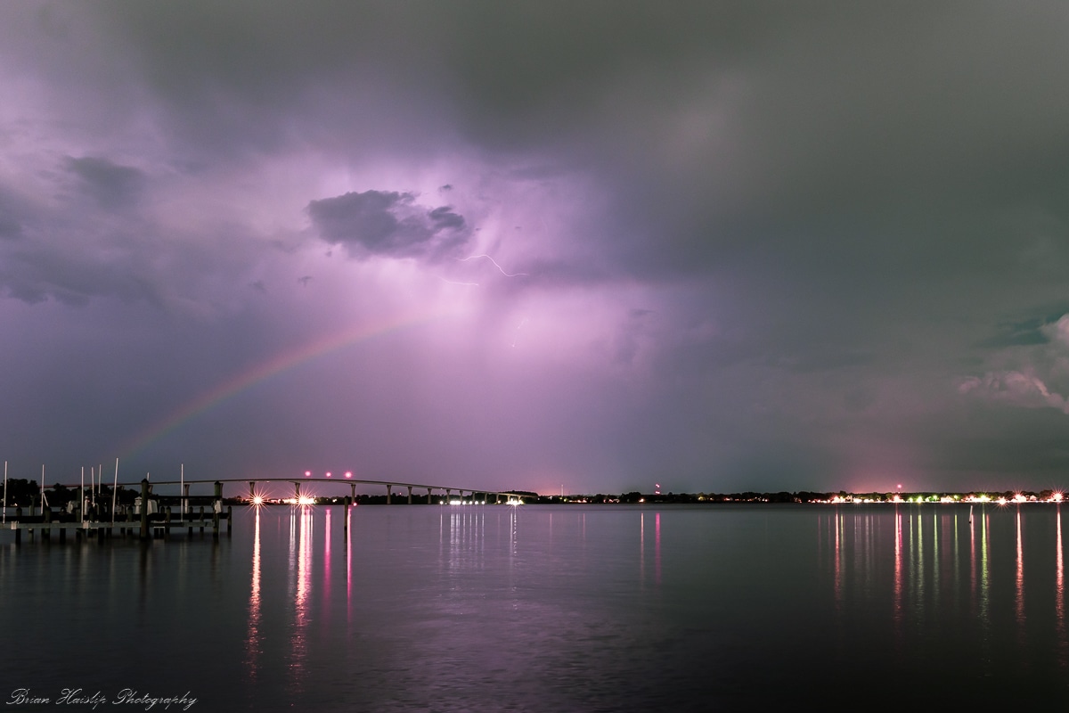 Photographer Captures Rare Sight of Double Moonbow Colliding With Bolt ...